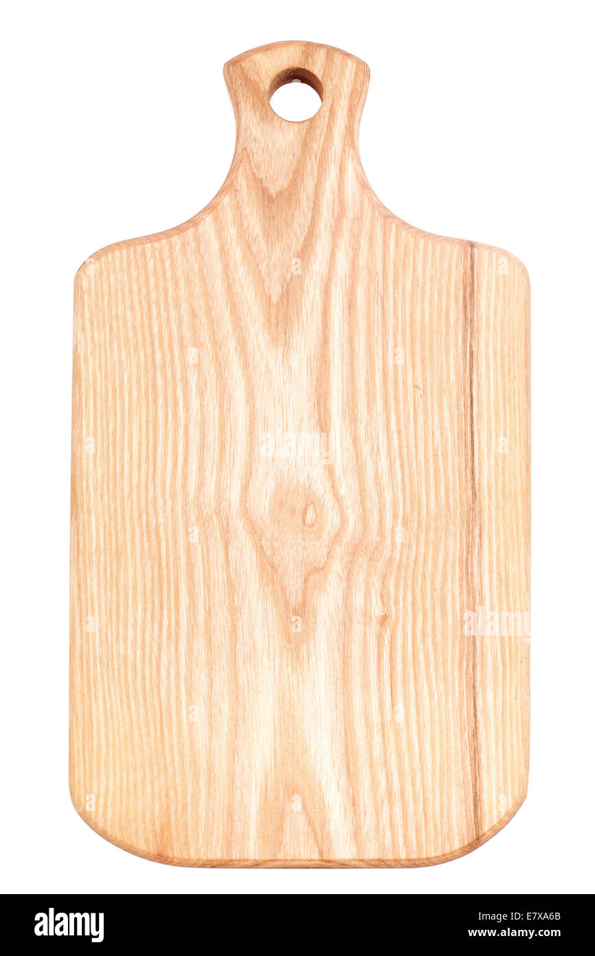 Wooden chopping board isolated on white background Stock Photo - Alamy