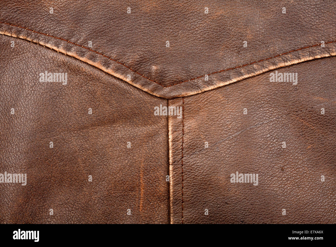 Scratched worn leather texture with seam Stock Photo - Alamy