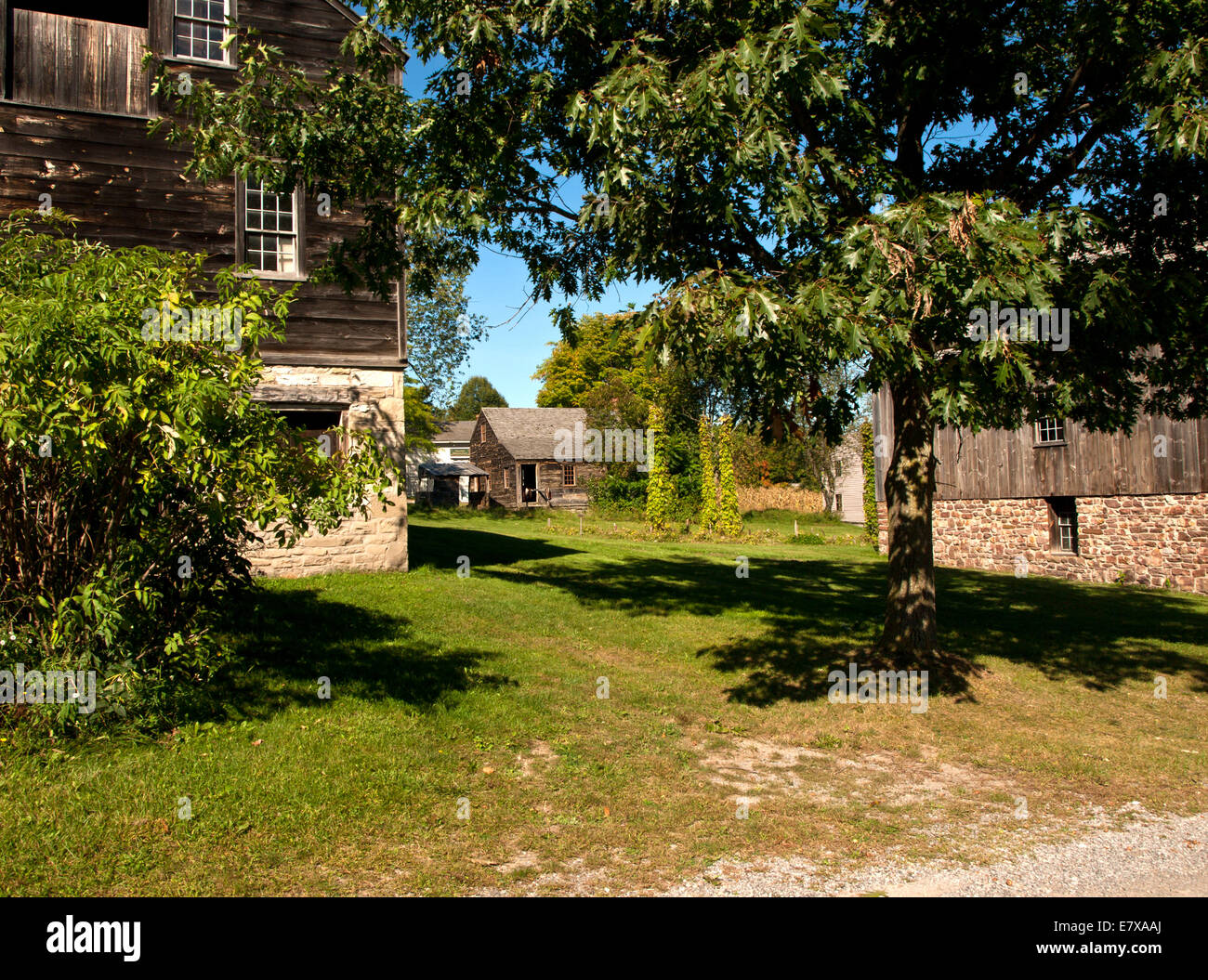 old country village with farms Stock Photo - Alamy