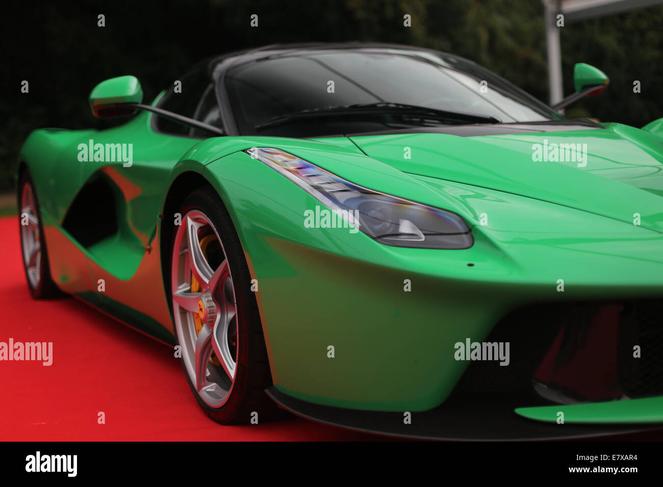 LaFerrari - Ferraris Hypercar in a one off green Stock Photo - Alamy