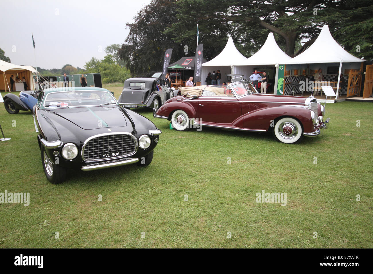 Classic Cars Ferrari and Mercedes Benz Stock Photo - Alamy