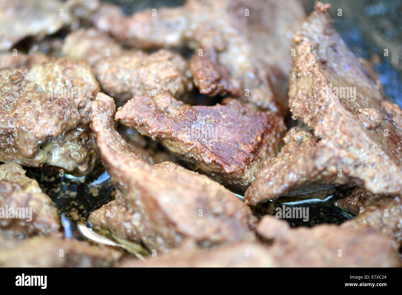 Close up cooked chicken liver Stock Photo - Alamy