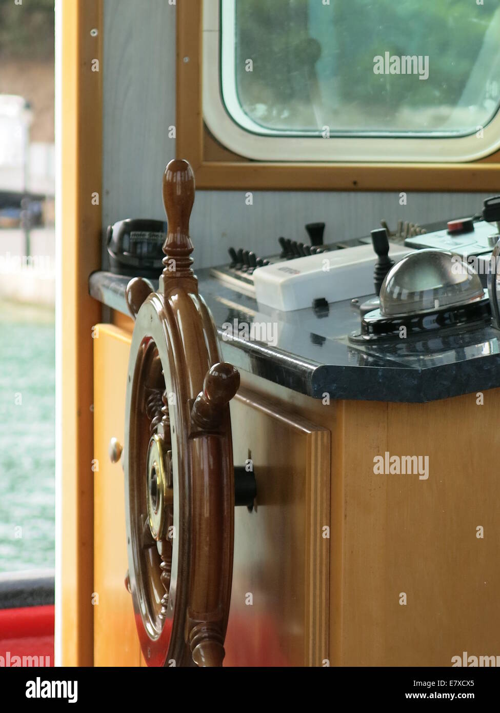 Tug boat wheelhouse. (Bridge) Concept: occupation Stock Photo - Alamy