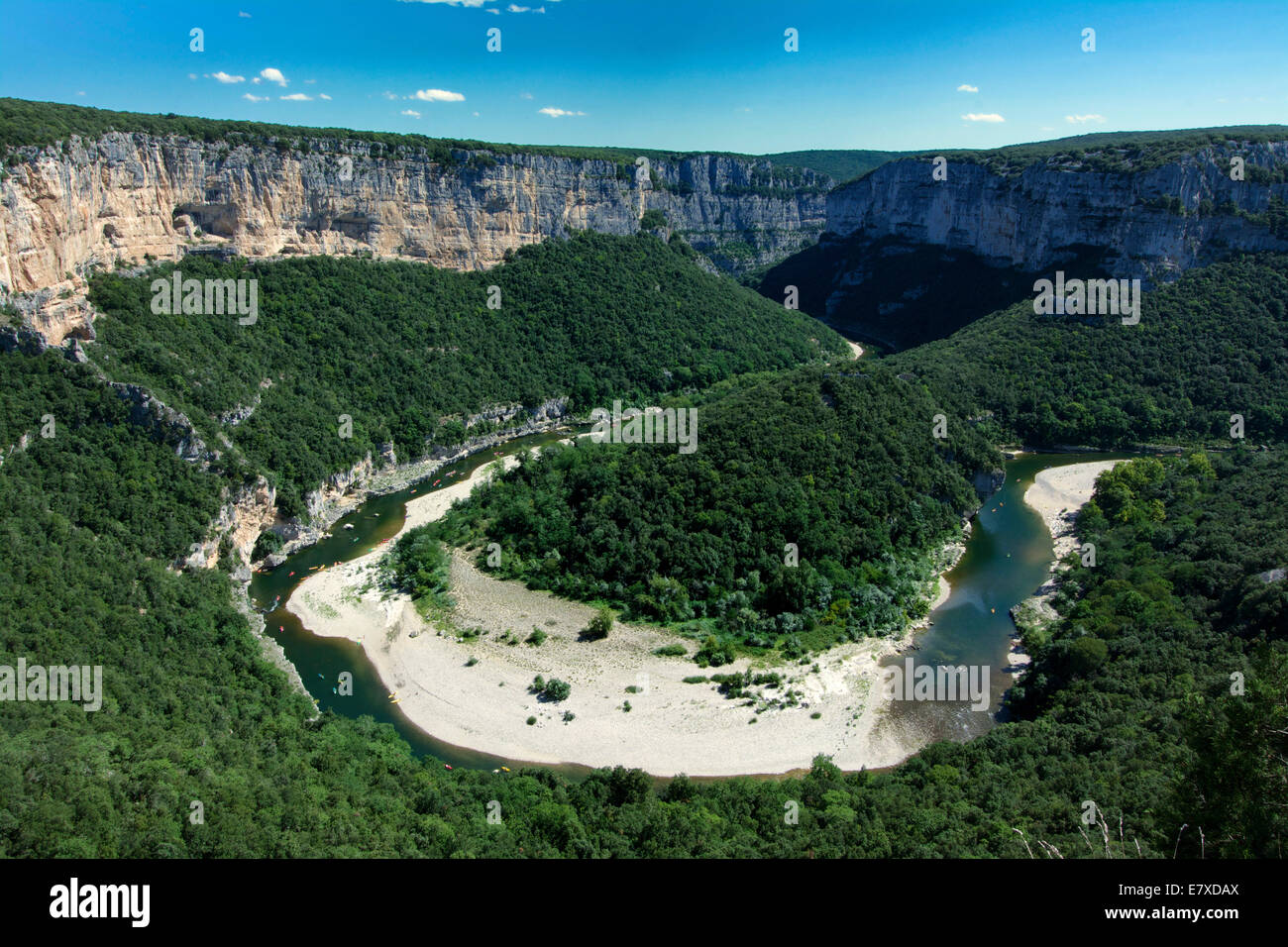 Meander, Gorges de l'Ardeche, Ardeche, Rhone-Alpes, France, Europe ...