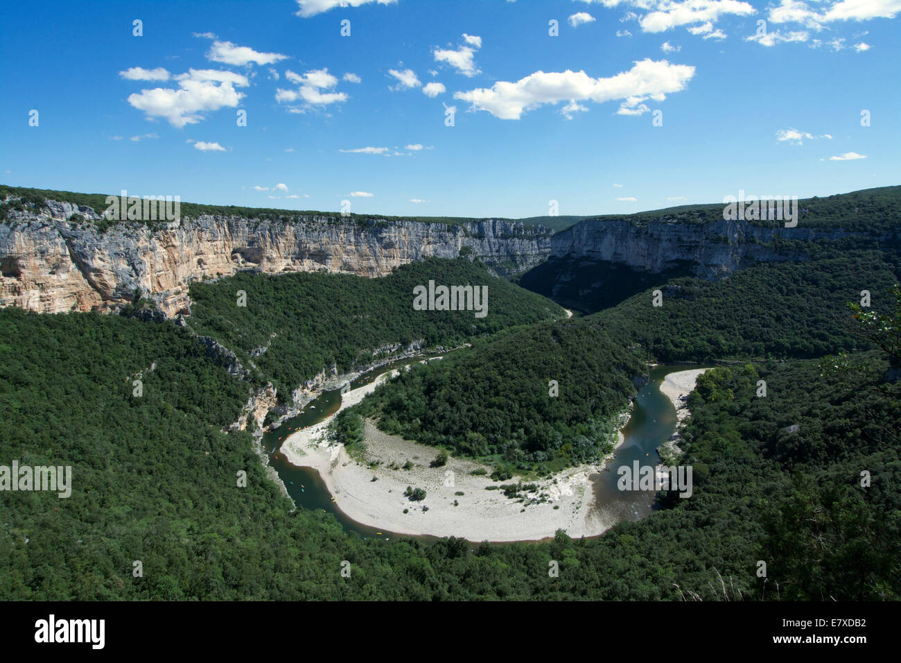 Meander, Gorges de l'Ardeche, Ardeche, Rhone-Alpes, France, Europe ...