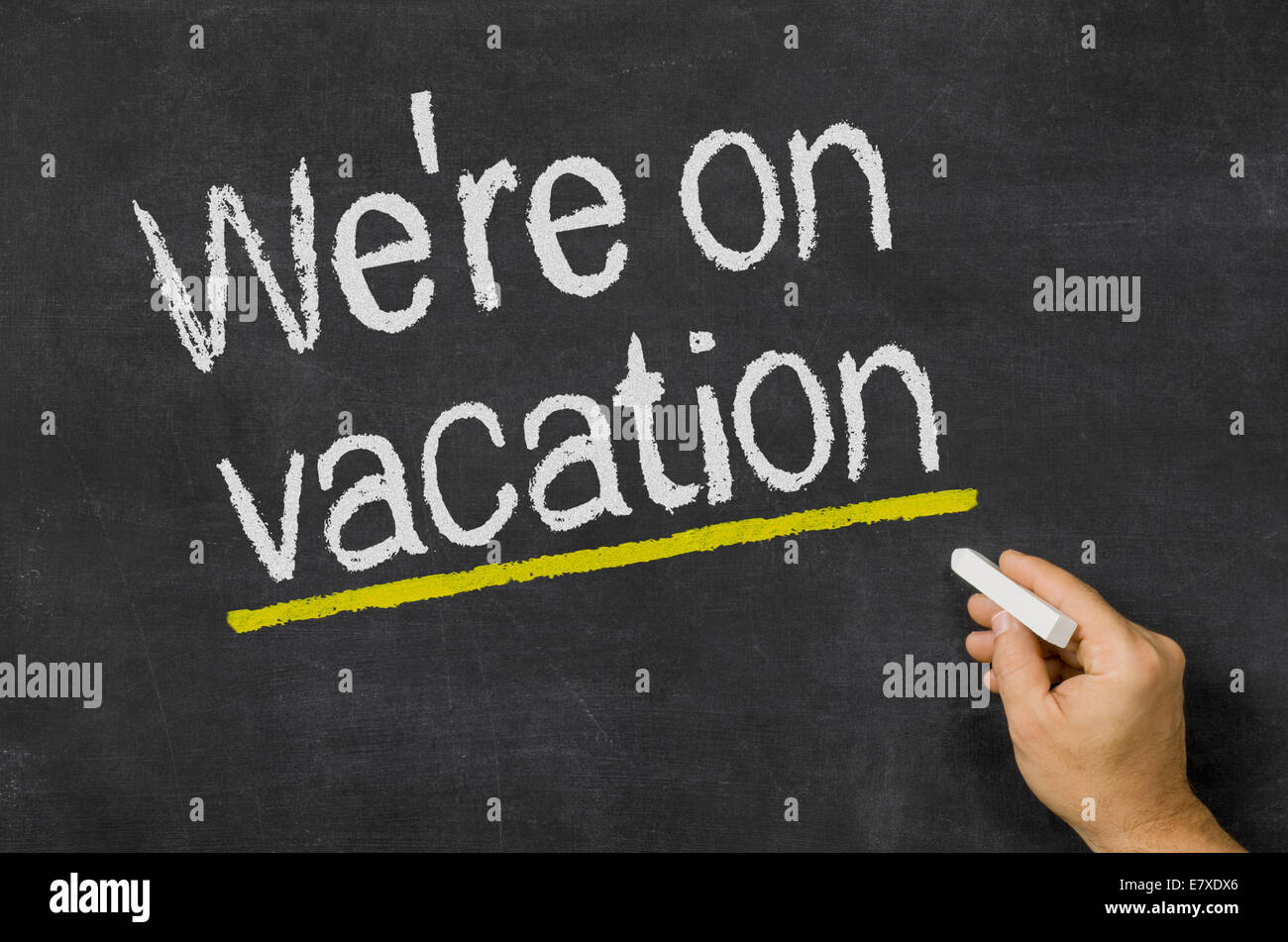 We are on vacation Stock Photo - Alamy