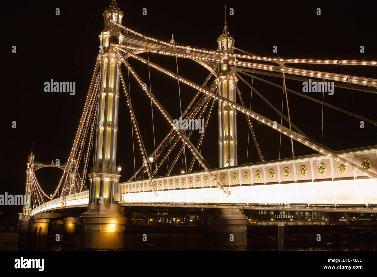 This image shows Albert Bridge in London, England Stock Photo - Alamy