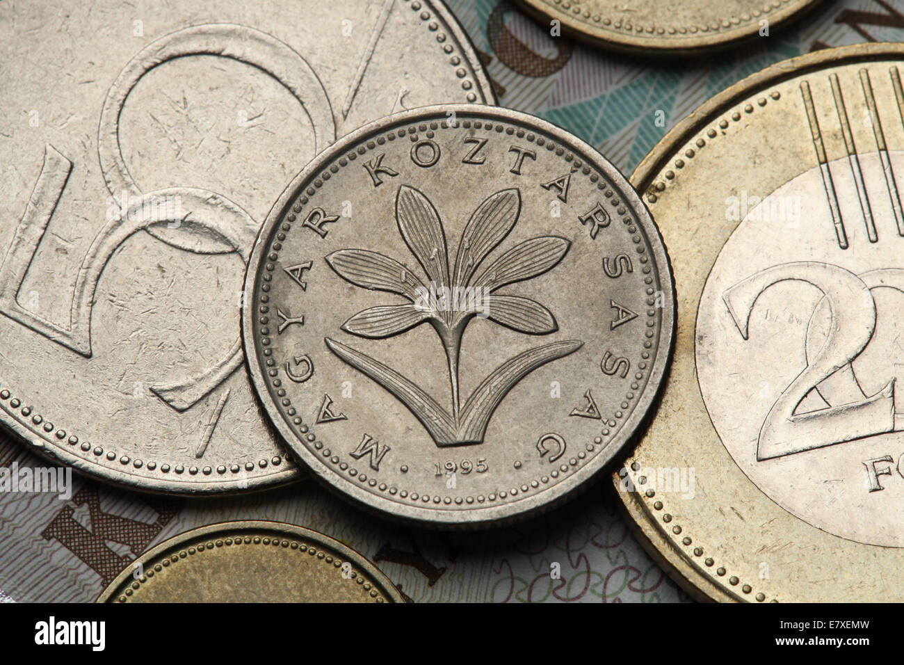 Coins of Hungary. Hungarian Colchicum (Colchicum Hungaricum) depicted ...
