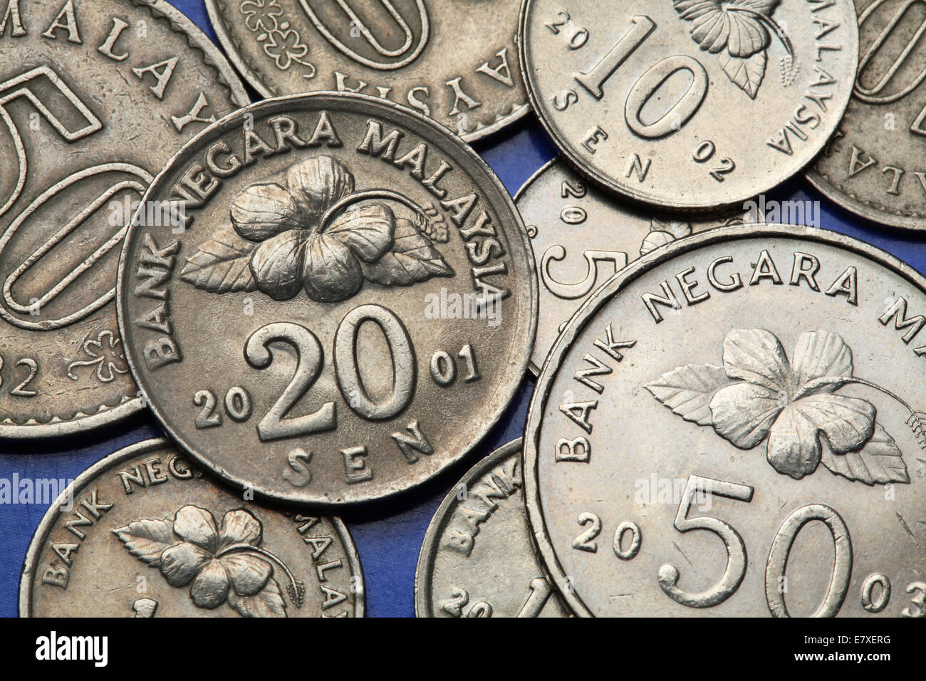 Coins of Malaysia. Malaysian sen coins Stock Photo - Alamy