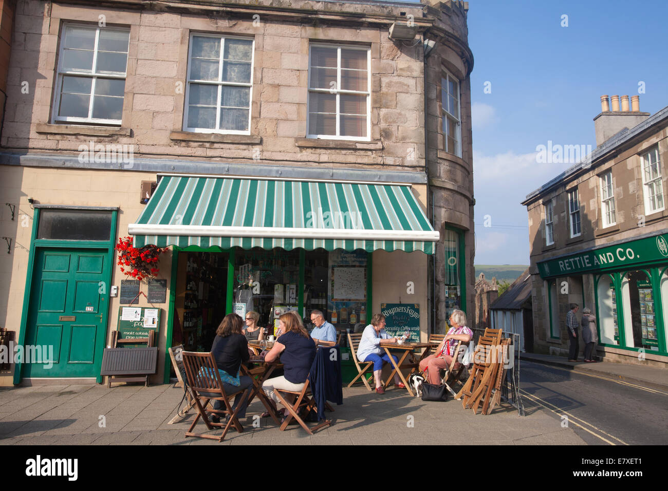 Rhymers Fayre cafe, Market Square, Melrose pretty market town in the ...
