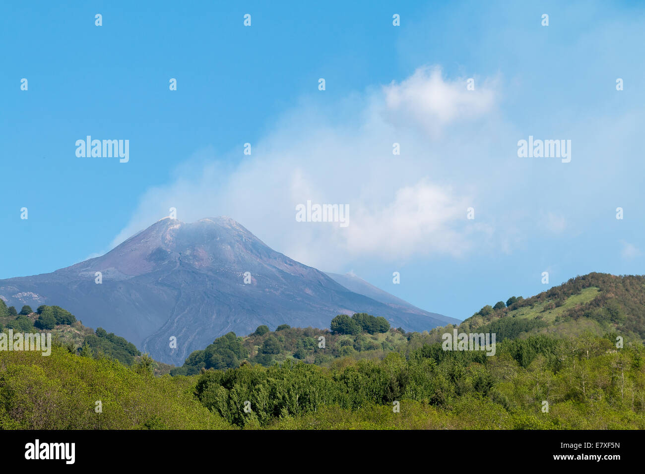 The big active european volcano Stock Photo - Alamy