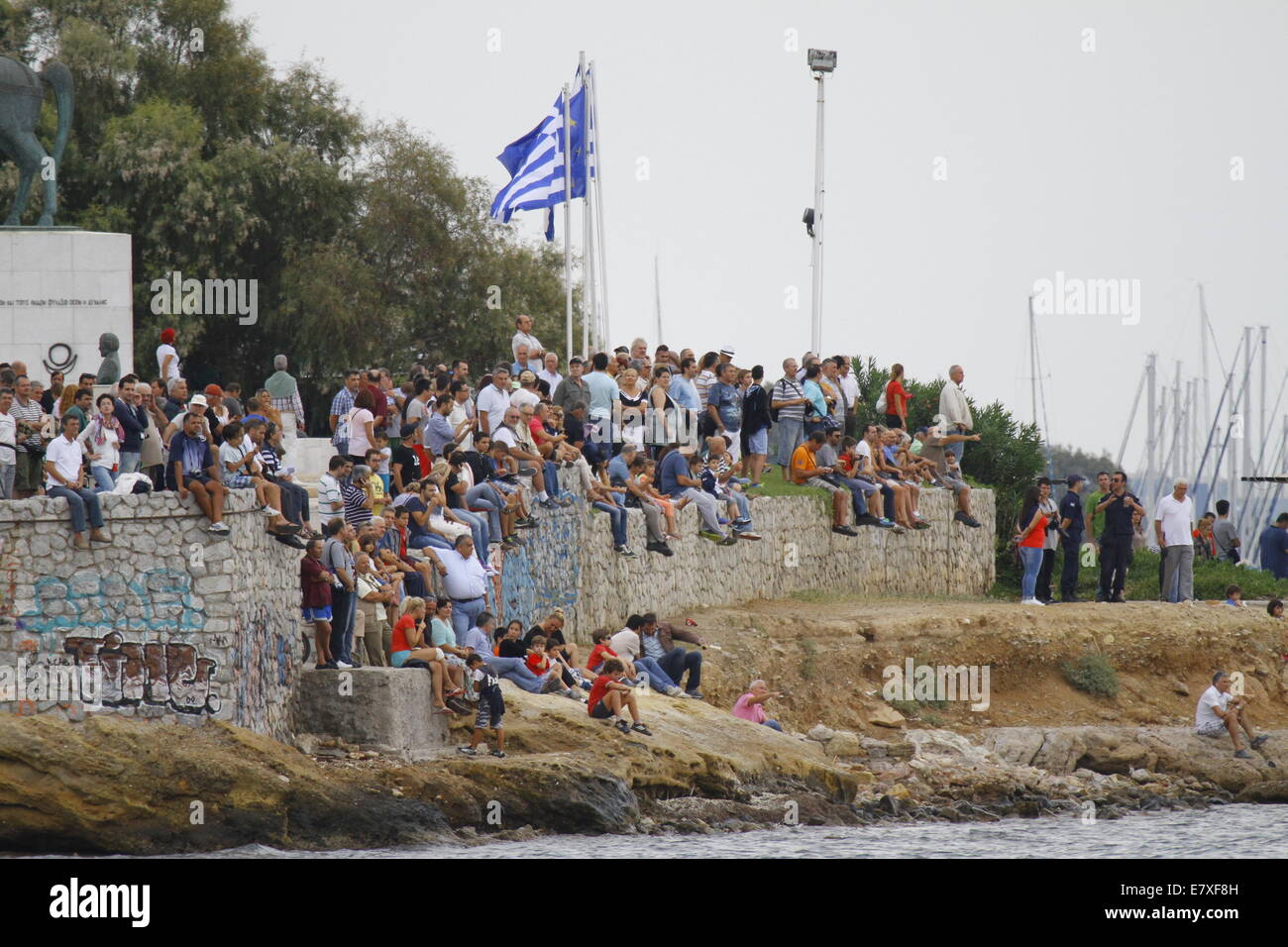 Palaio Faliro, Greece. 25th September 2014. Visitors watch the Palaio ...