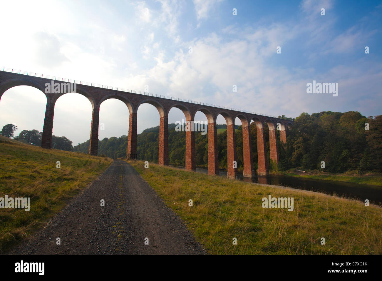 Leaderfoot Viaduct railway viaduct over the River Tweed near the town ...