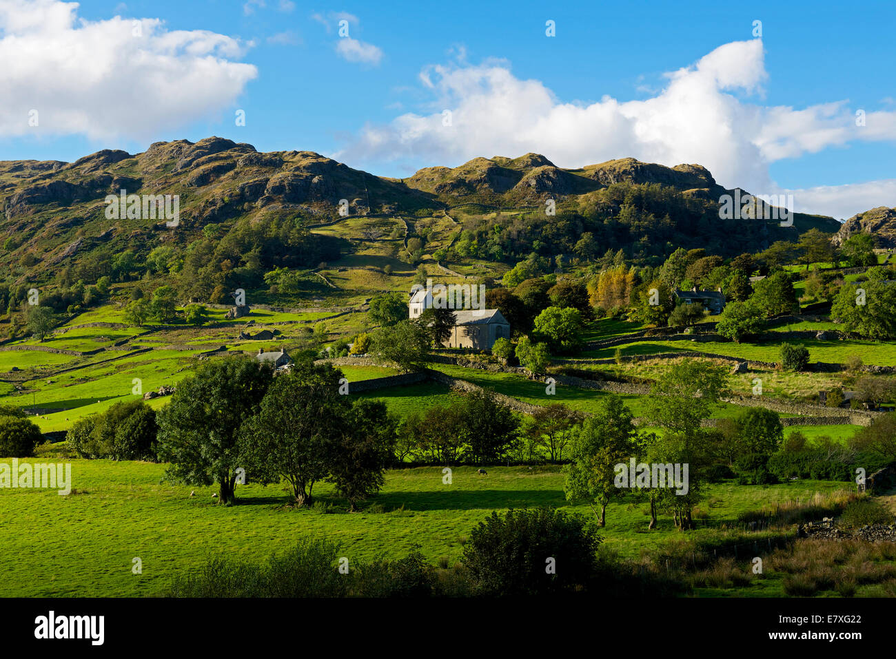 St Cuthbert's Church in Kentmere, Lake District National Park, Cumbria ...