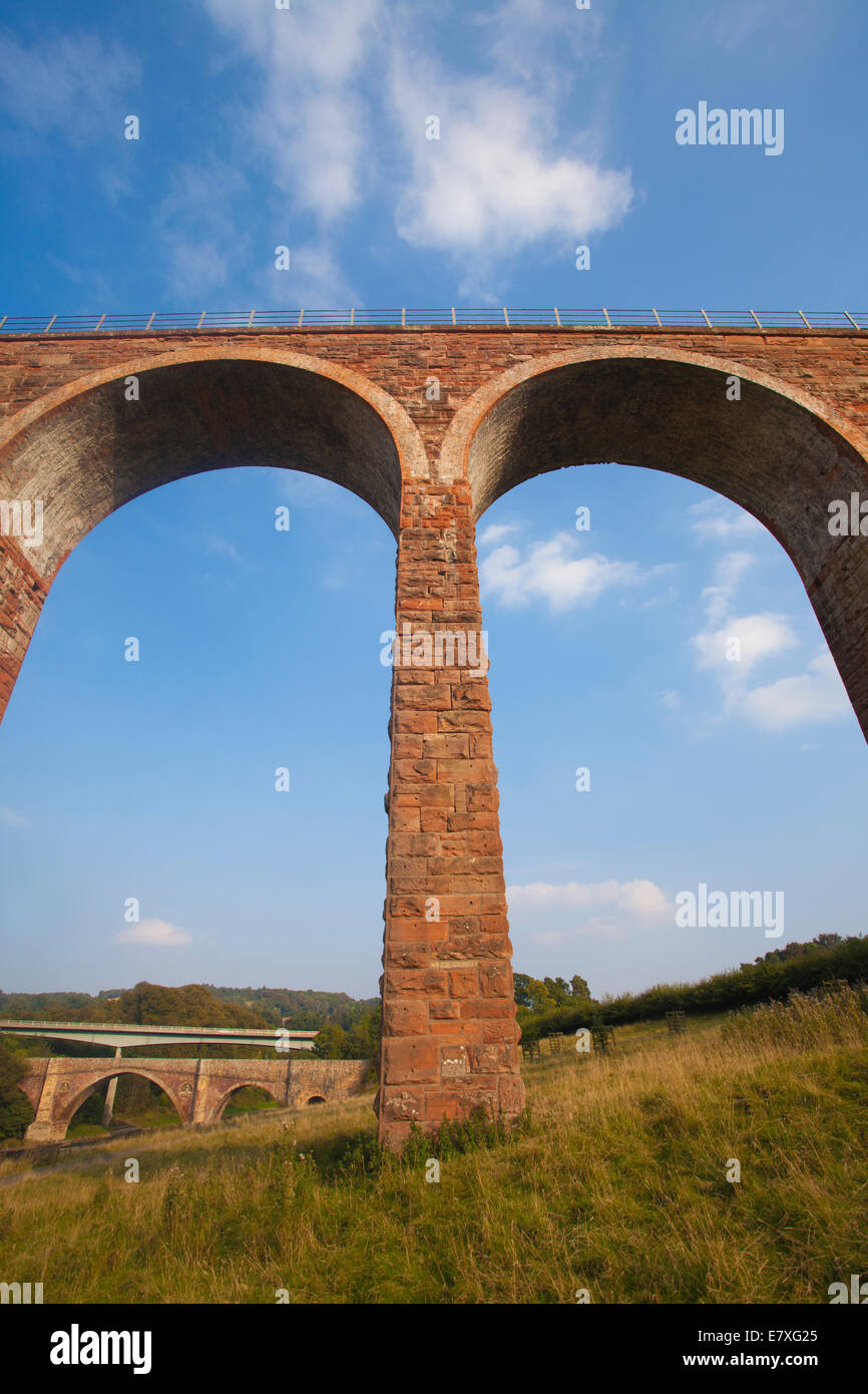 Leaderfoot Viaduct railway viaduct over the River Tweed near the town ...