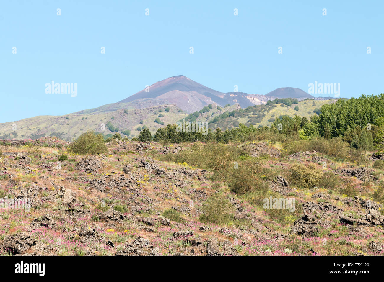 The big active european volcano Stock Photo - Alamy
