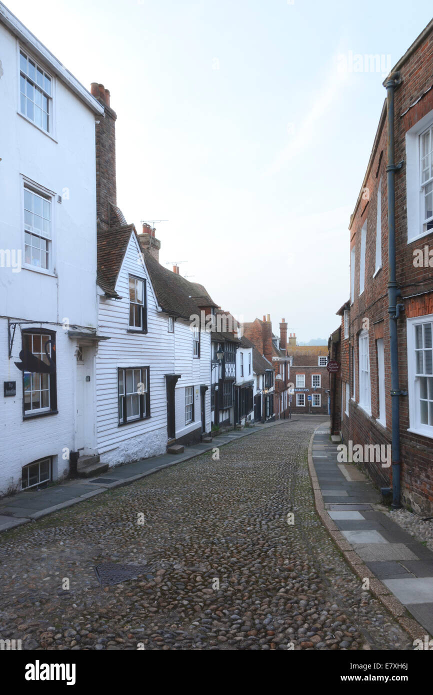 West Street on the corner of Mermaid Street, Rye, East Sussex Stock ...