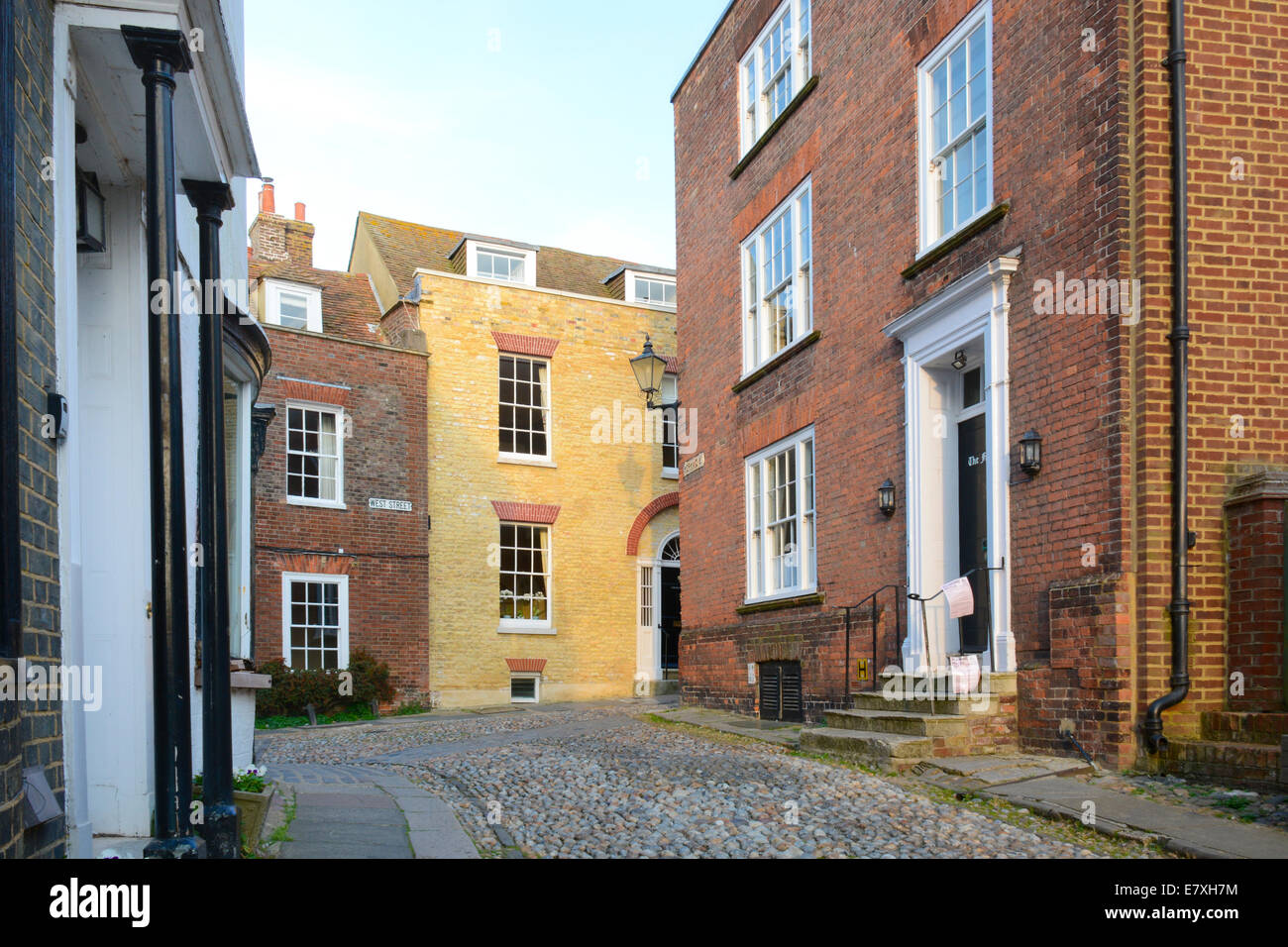 The corner of West Street and Mermaid Street, Rye, East Sussex Stock ...