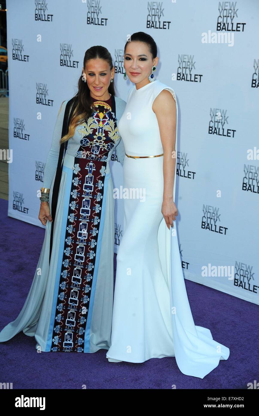 New York, NY. 23rd September 2014. Cindy Chow and Sarah Jessica Parker ...