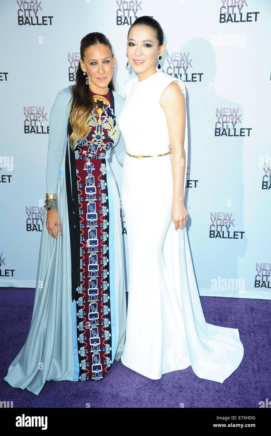 New York, NY. 23rd September 2014. Cindy Chow and Sarah Jessica Parker ...