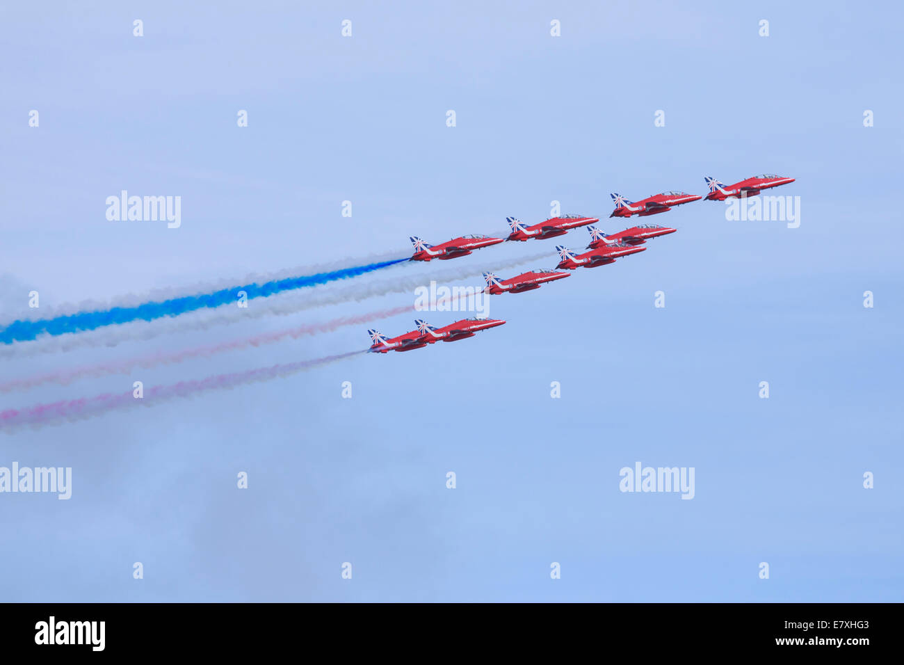 The Red Arrows at the 2014 Bournemouth Air Festival (UK Stock Photo - Alamy