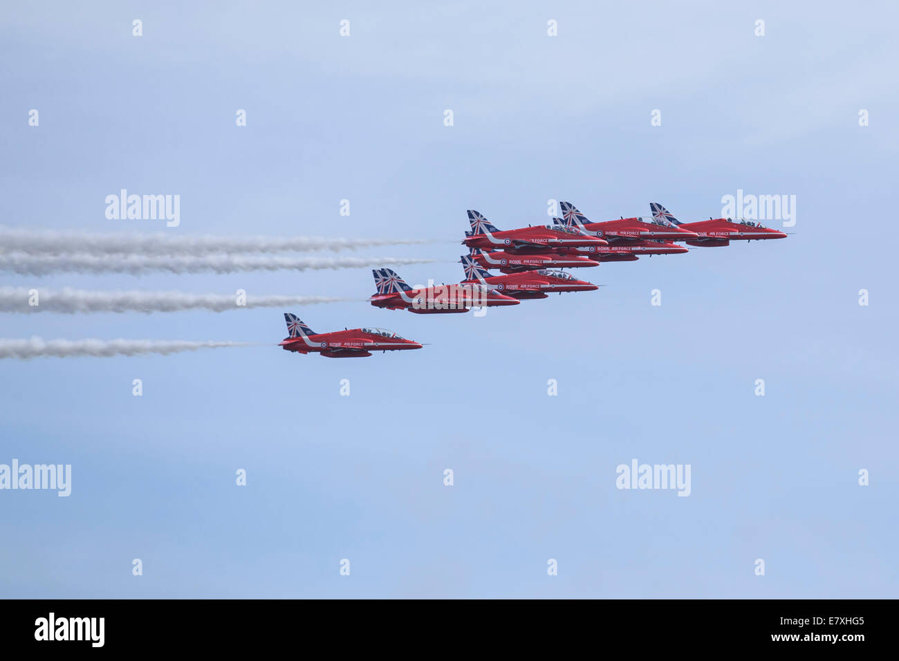 The Red Arrows at the 2014 Bournemouth Air Festival (UK Stock Photo - Alamy