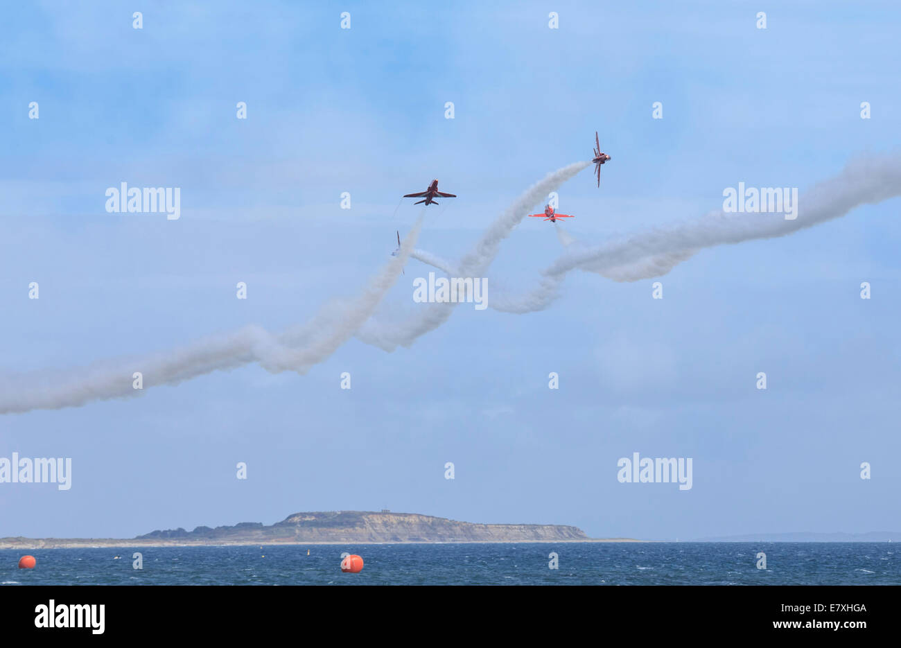 The Red Arrows at the 2014 Bournemouth Air Festival (UK Stock Photo - Alamy
