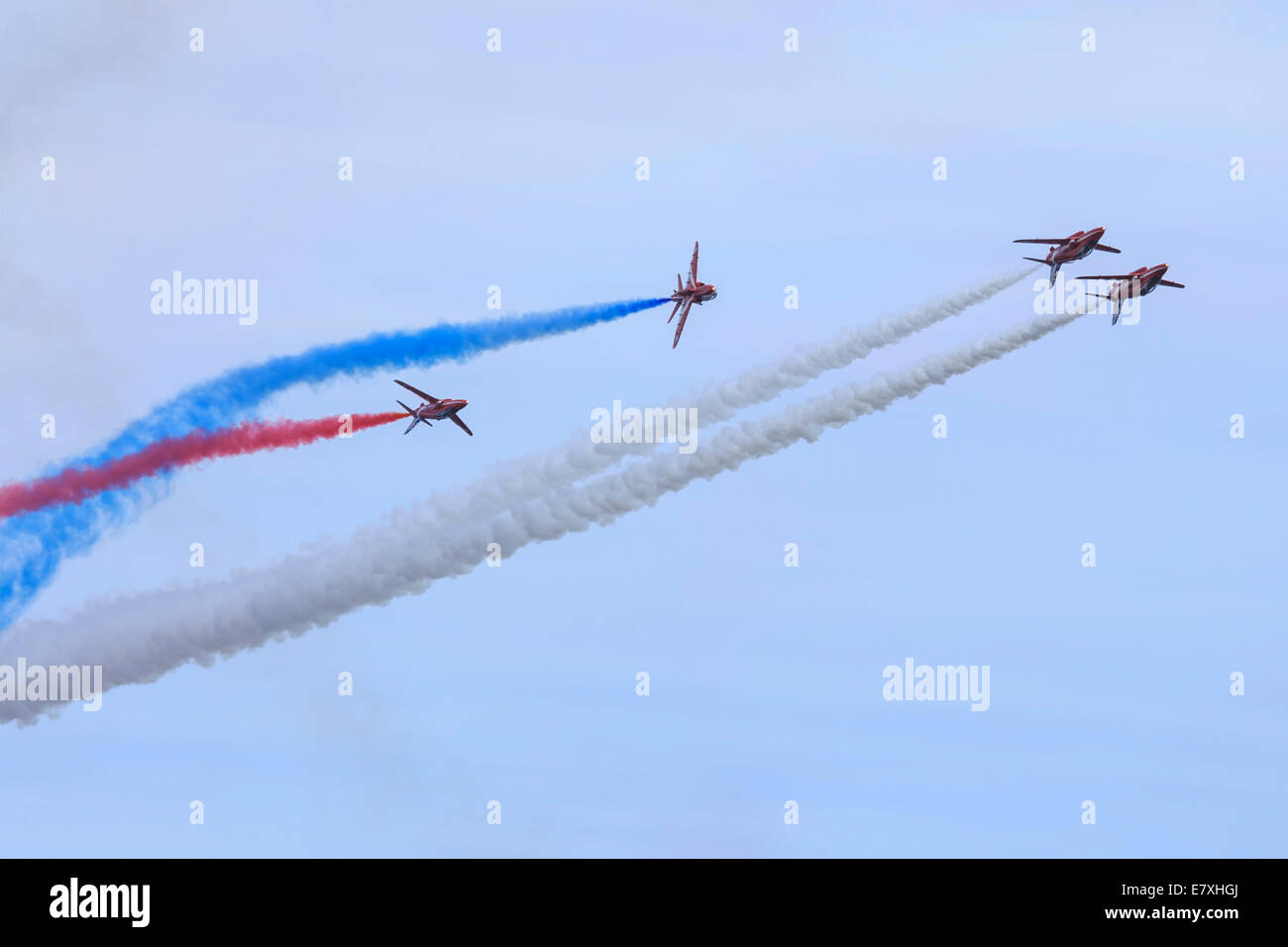 The Red Arrows at the 2014 Bournemouth Air Festival (UK Stock Photo - Alamy