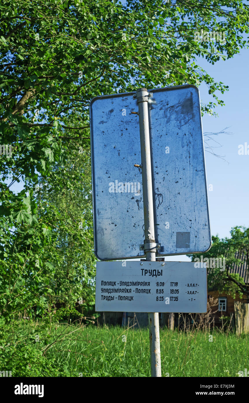 Old fashioned vintage bus stop sign hi-res stock photography and images ...