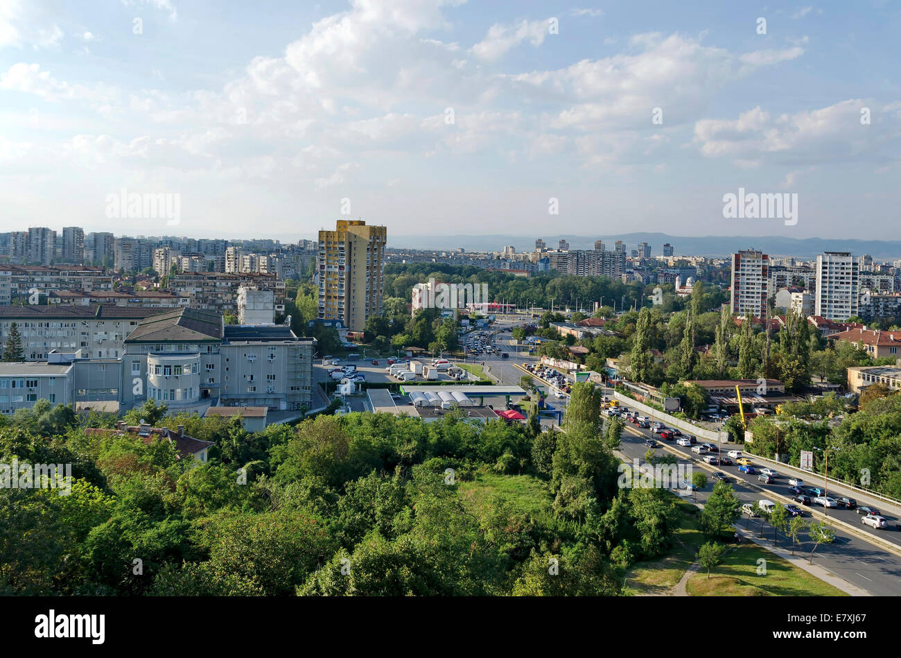 A residential district of contemporary bulgarian houses in city Sofia ...