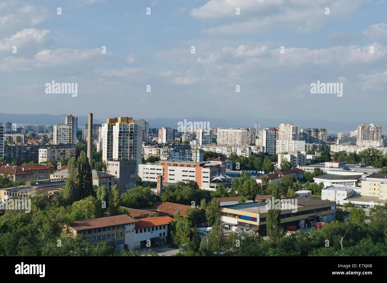 A residential district of contemporary bulgarian houses in city Sofia ...