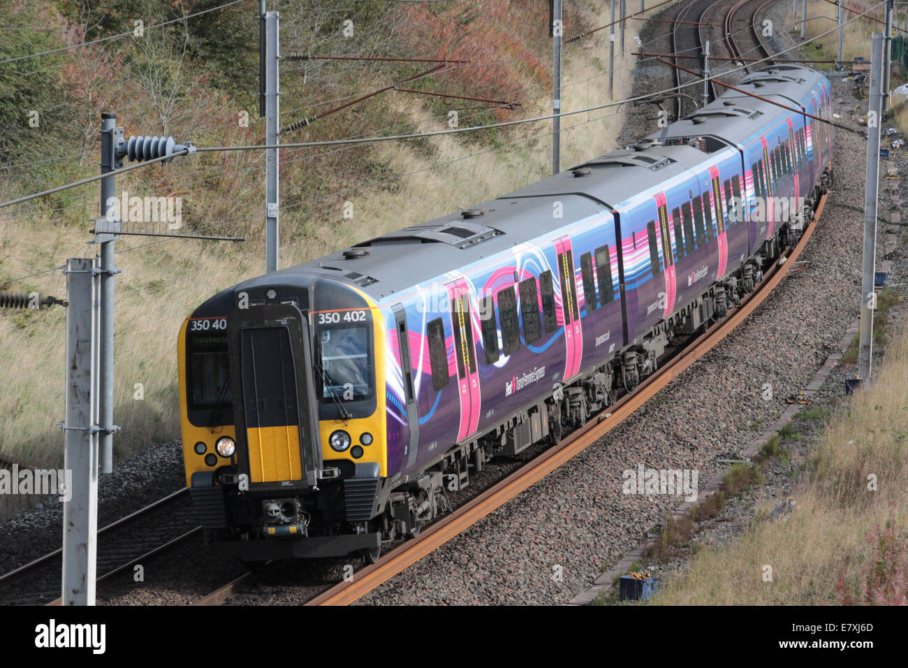 Glasgow to Manchester Airport electric multiple unit train seen on the ...