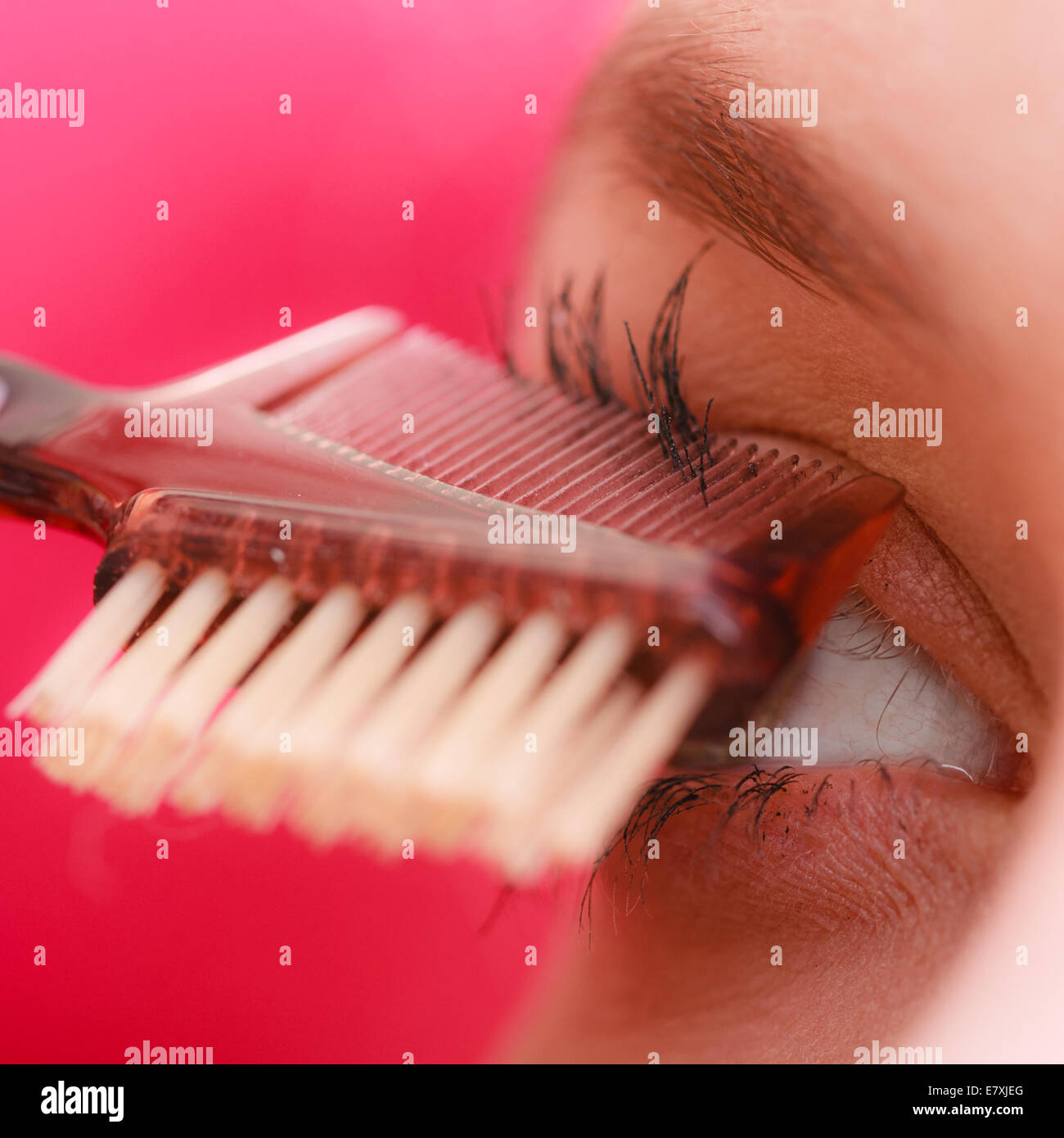 Cosmetic beauty procedures and makeover concept. Closeup part of woman ...