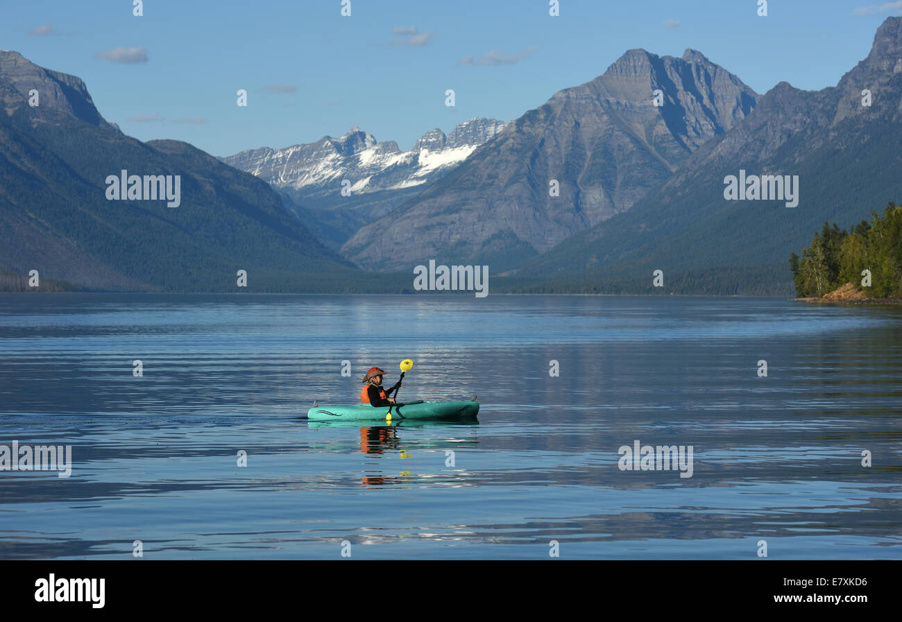 Kayaking in Lake McDonald, Glacier National Park, Montana has great ...