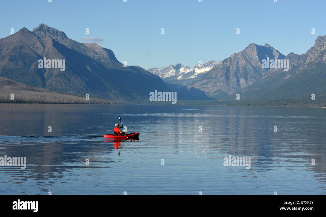 Kayaking in Lake McDonald, Glacier National Park, Montana has great ...