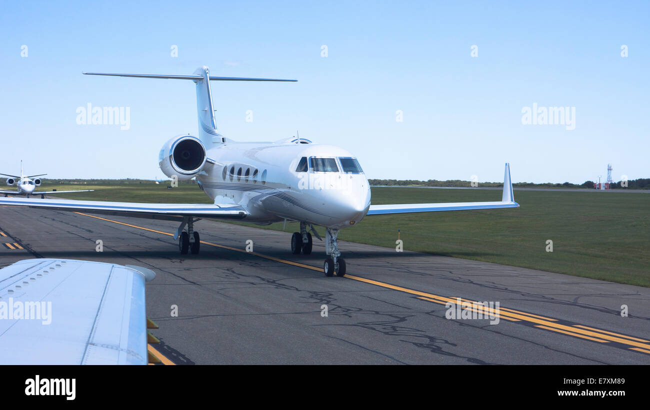 Jet on runway Stock Photo - Alamy