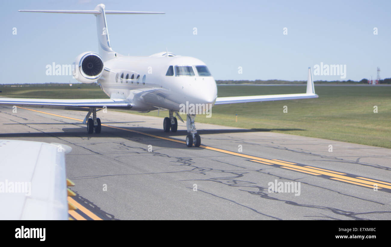 Jet on runway Stock Photo - Alamy