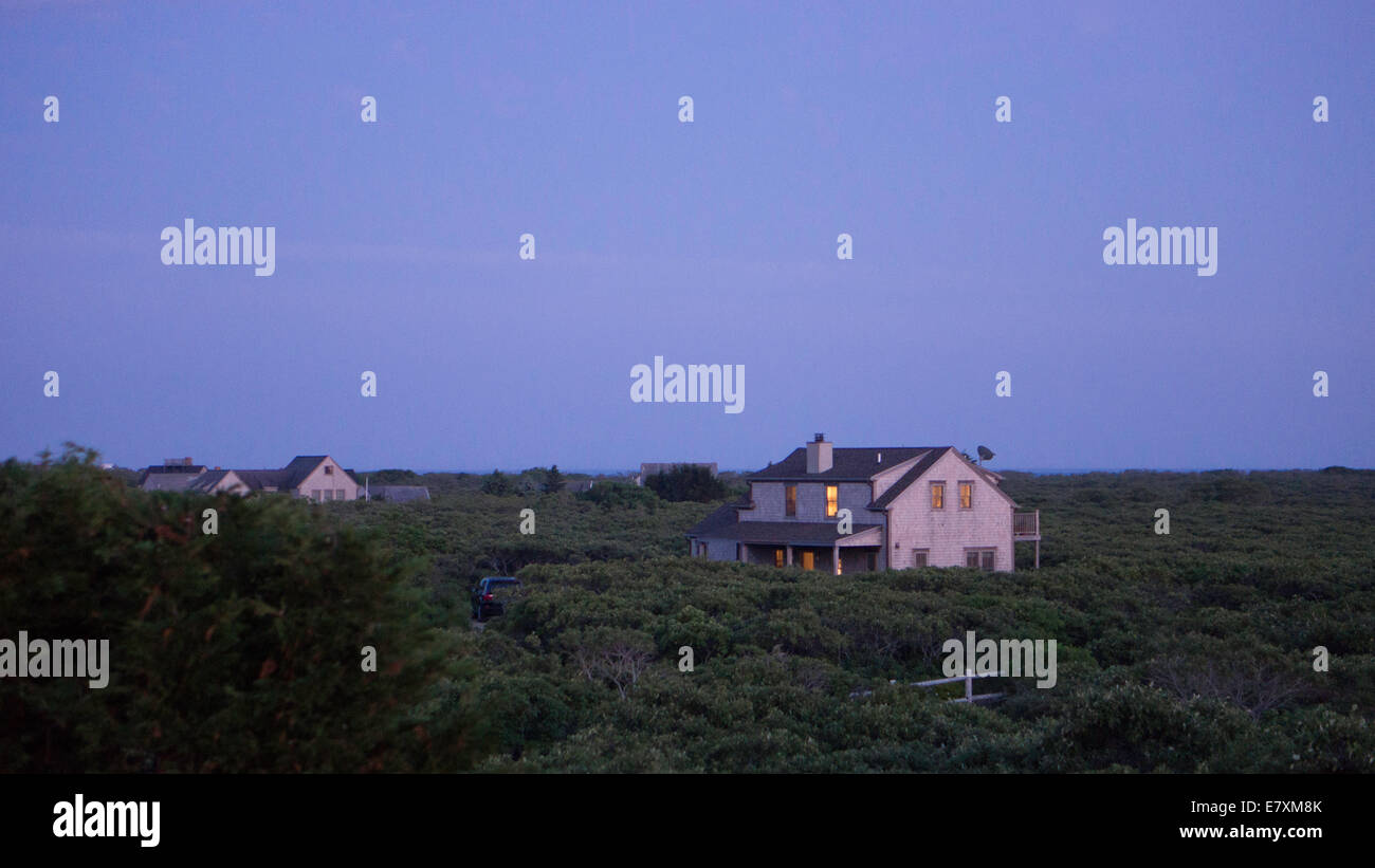 Nantucket landscape with homes Stock Photo - Alamy