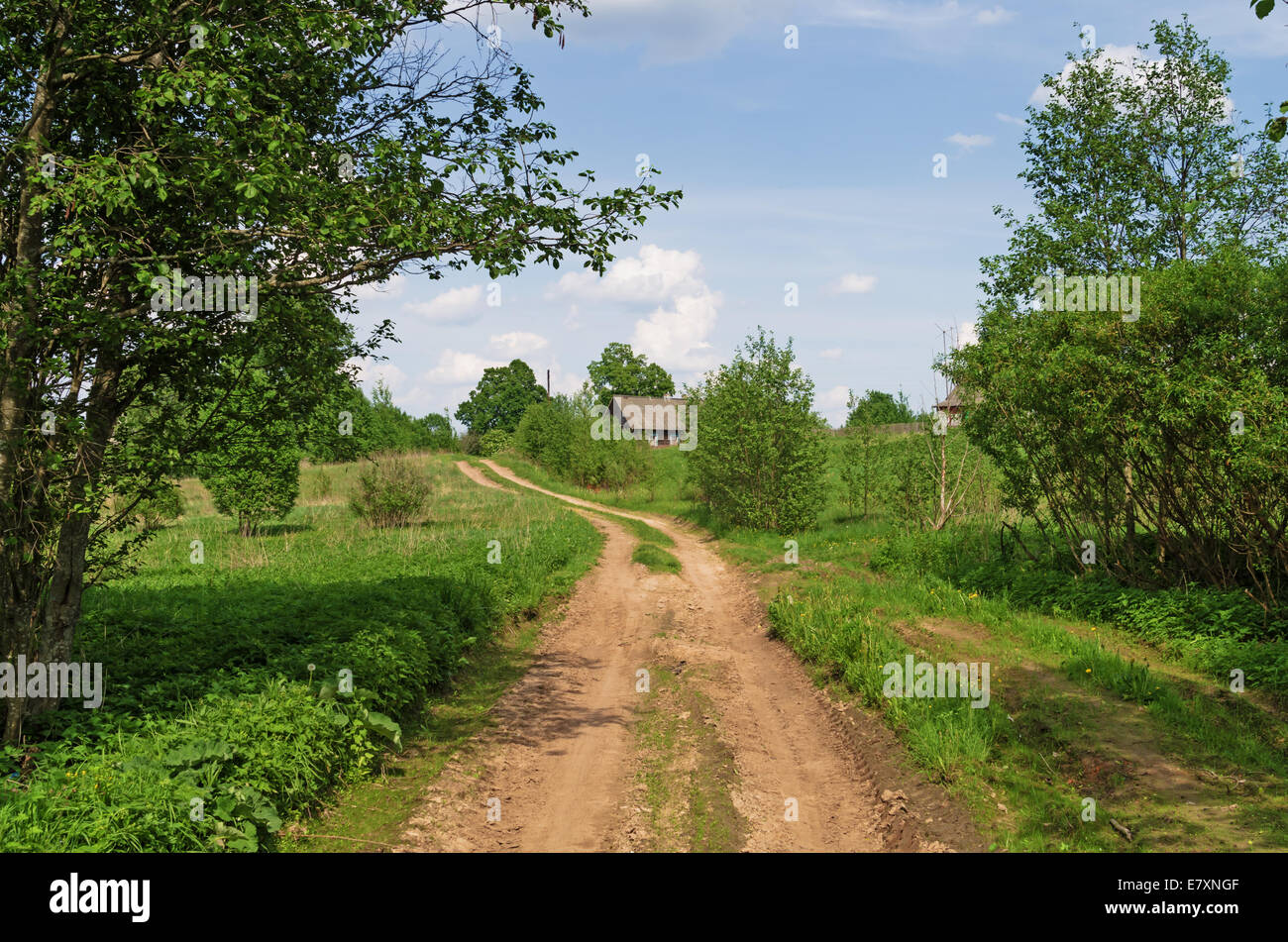 Village sand road Stock Photo - Alamy