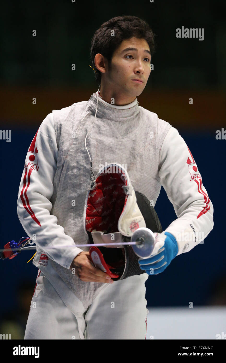 Incheon, South Korea. 25th Sep, 2014. Ryo Miyake (JPN) Fencing : Men's Team Foil Quater Final at ...