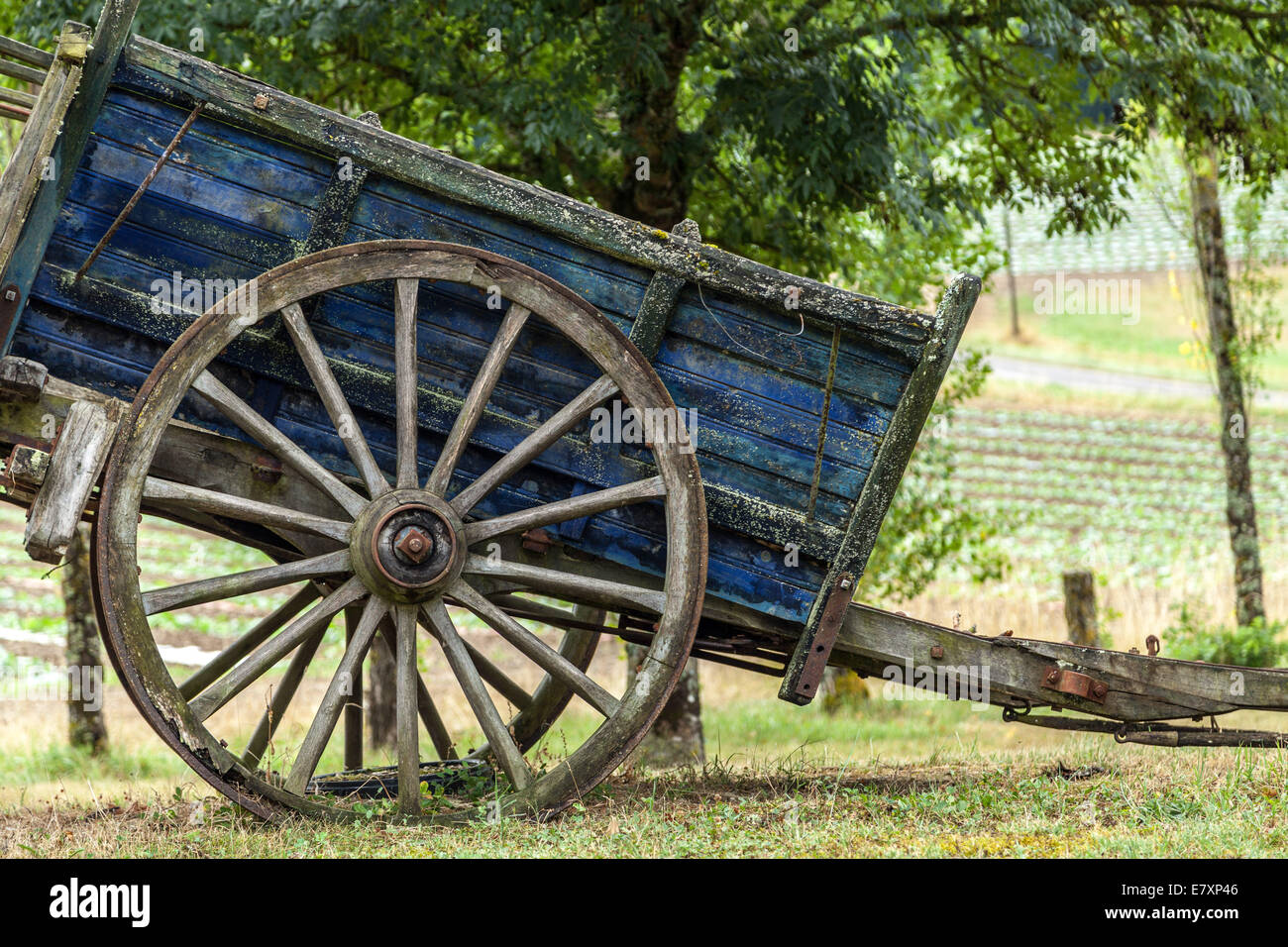 Blue wagon hi-res stock photography and images - Alamy
