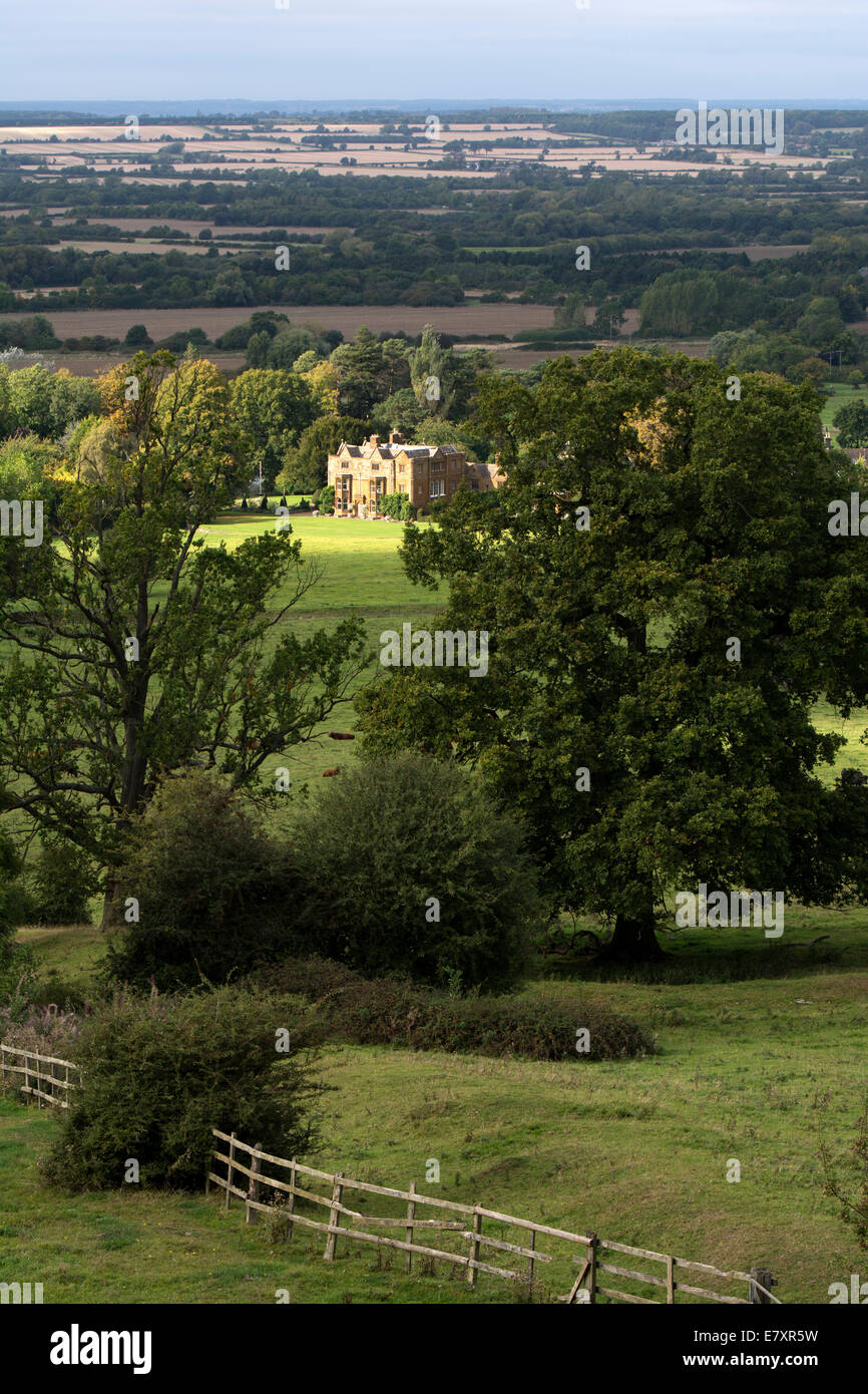 Landscape at Radway including The Grange, Warwickshire, England, UK ...