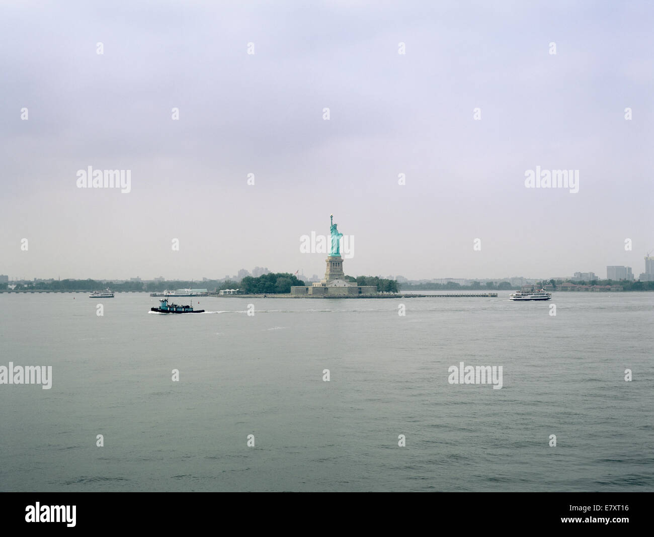 Statue of Liberty on a cloudy day Stock Photo - Alamy