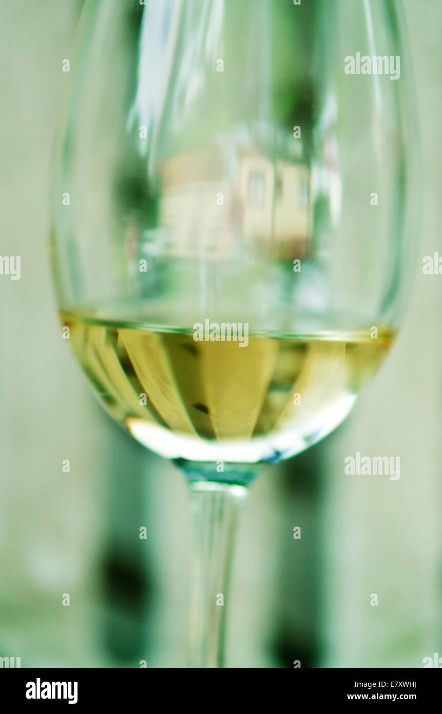white wine in a glass Stock Photo - Alamy