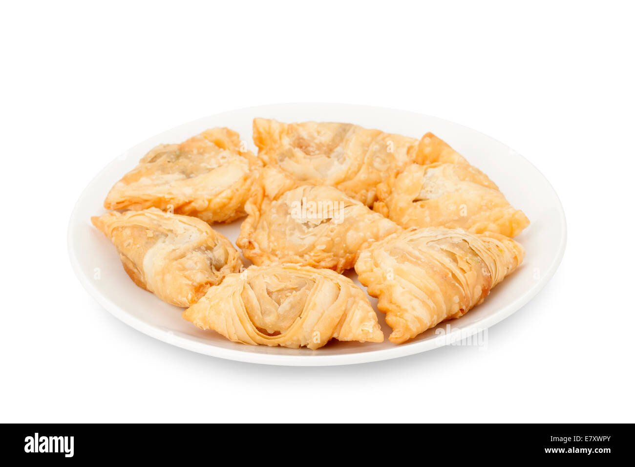 curry puff isolated on white background with path Stock Photo - Alamy