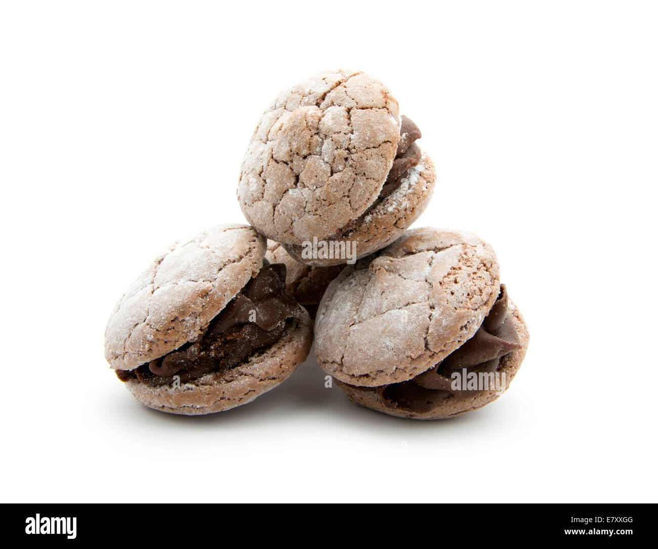 small cookies with chocolate filling Stock Photo - Alamy