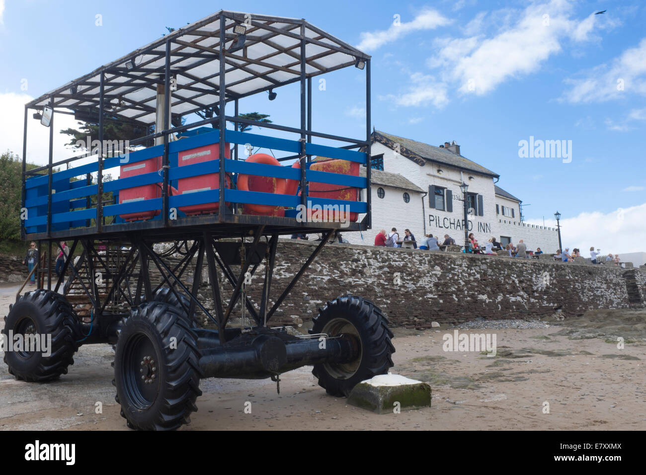 June 2014 South Devon, England: Sea tractor for transporting passengers ...