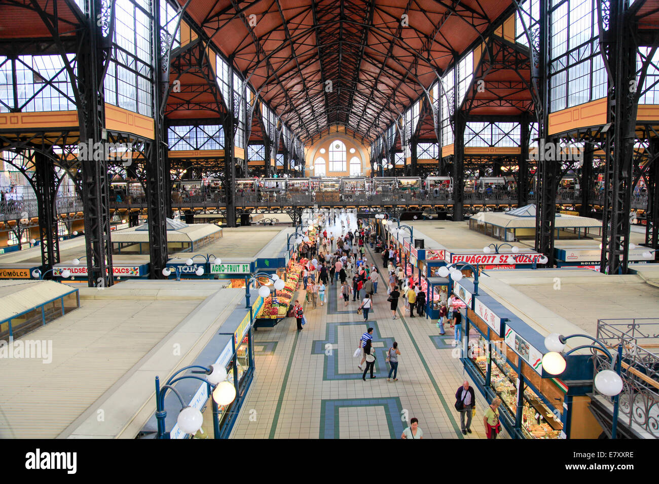 Eastern Europe, Hungary, Budapest, The Great Market Hall Stock Photo ...