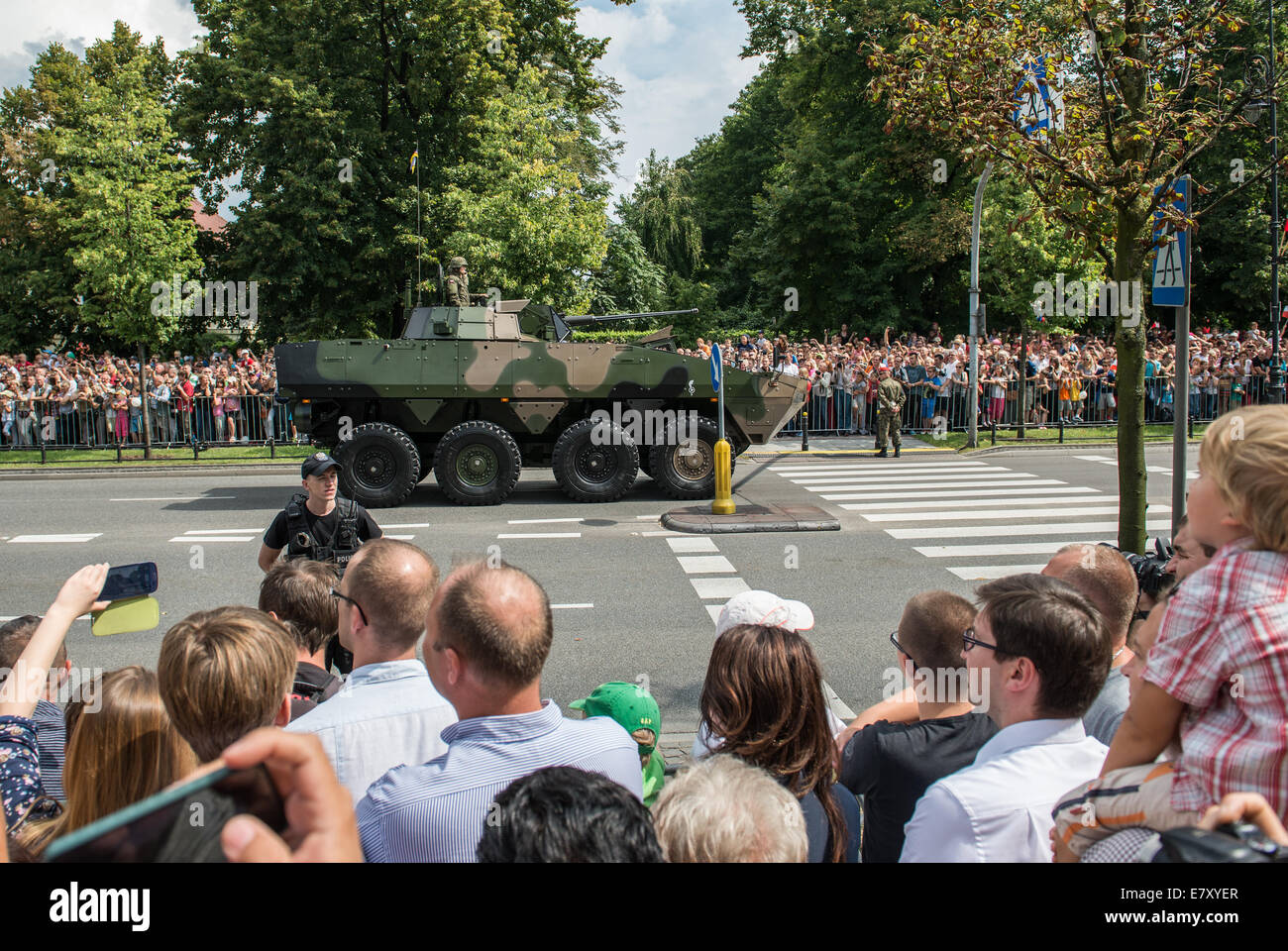 Wheeled Armored Vehicle KTO Rosomak (Wolverine) during military parade ...