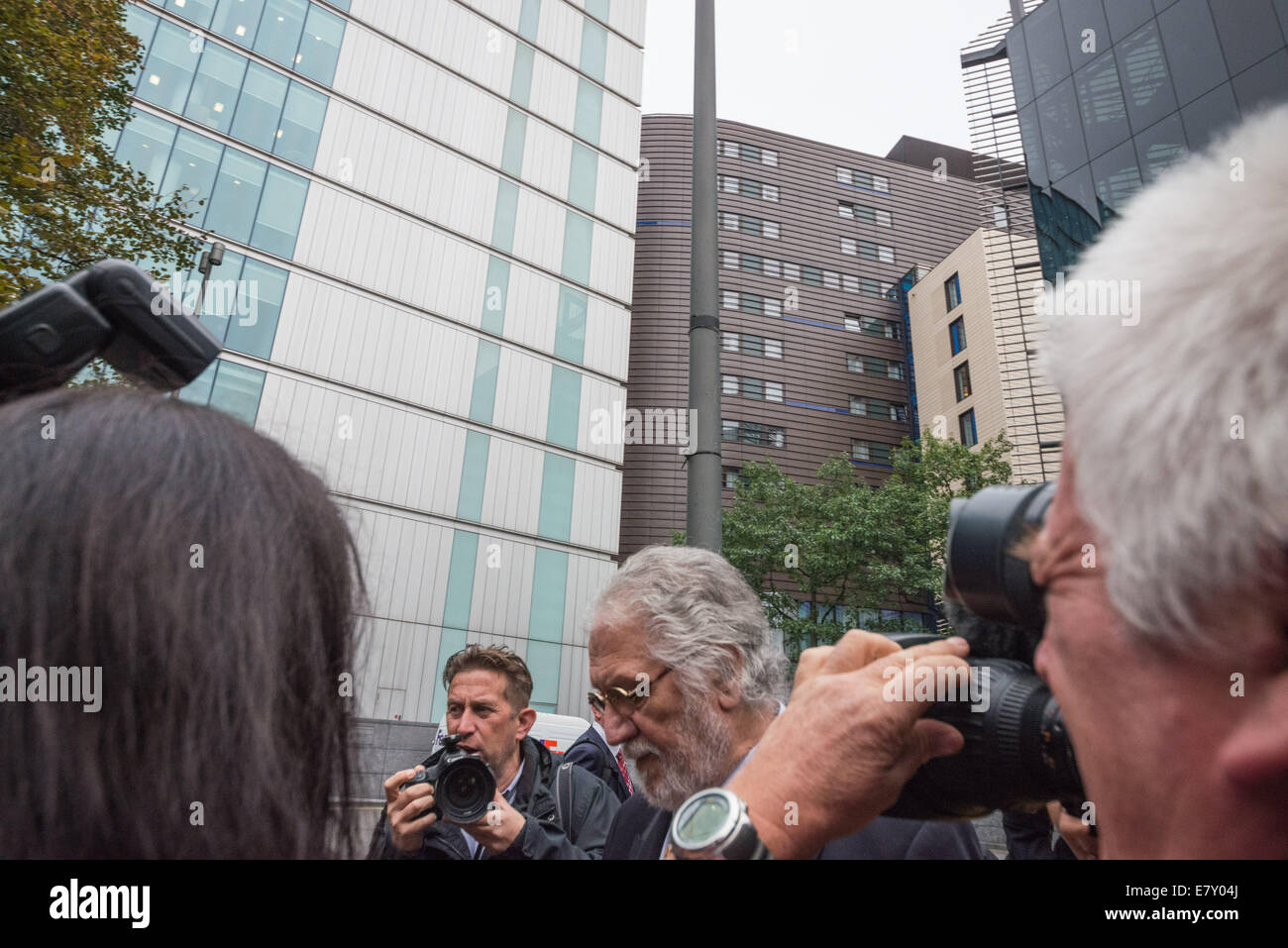 Radio DJ Dave Lee Travis arrives at Southwark Crown Court in London ...